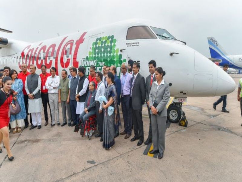 In It's First In India, SpiceJet Operated An Aircraft On Biofuel
