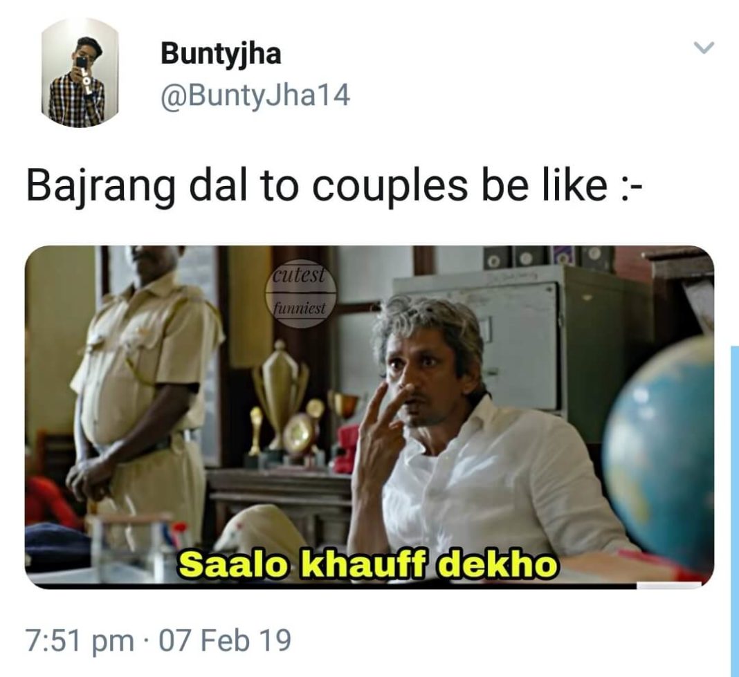Valentine's Day Is Round The Corner And Bajrang Dal Memes Are All Over The Internet