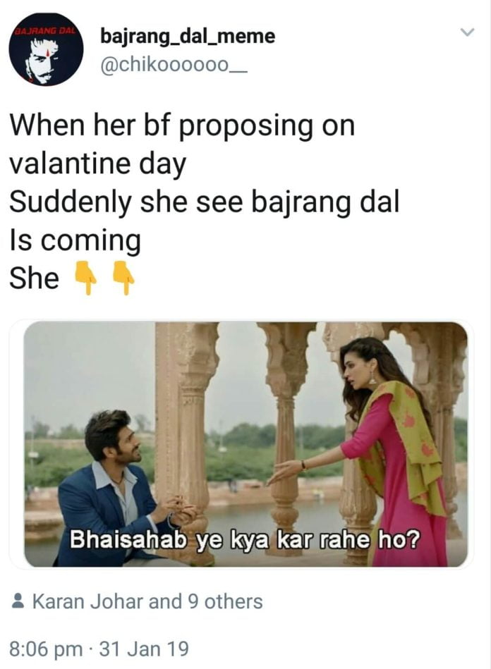Valentine's Day Is Round The Corner And Bajrang Dal Memes Are All Over The Internet