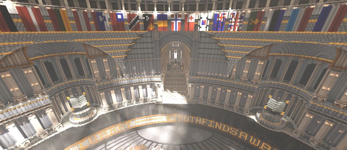 This Large Library Built in the Minecraft Video Game Contains Articles ...