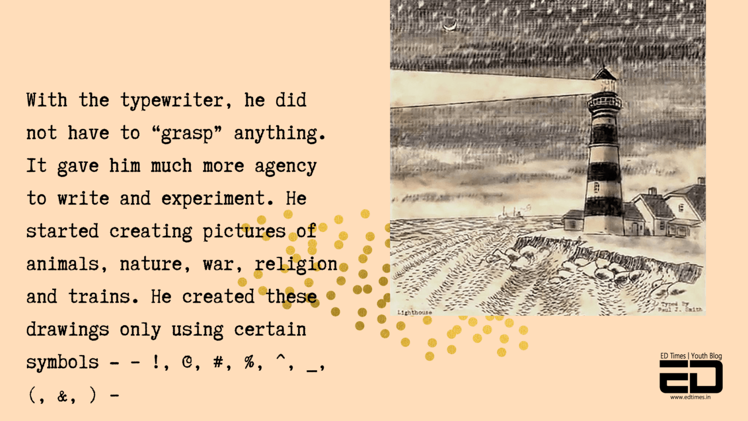 In Pics: Meet Paul Smith, The Artist Who Made Art On Typewriters And ...