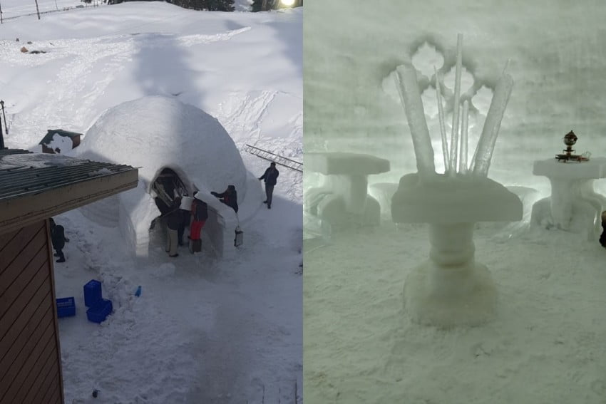In Pics: India's First-Ever Igloo Cafe In Kashmir's Gulmarg