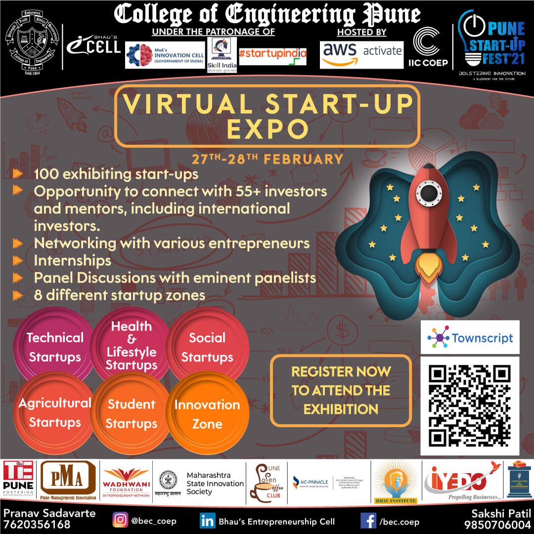 The Pune Startup Fest’21 By College of Engineering, Pune Plans To Be A Blueprint For The Future