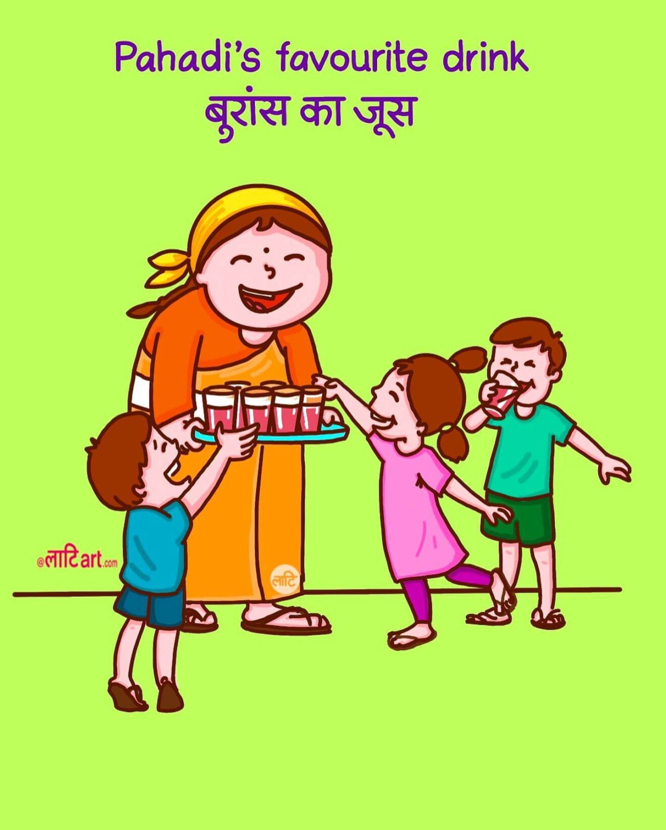 Pahadi Cartoons By This Uttarakhand Artist Shed Light On Their Culture ...