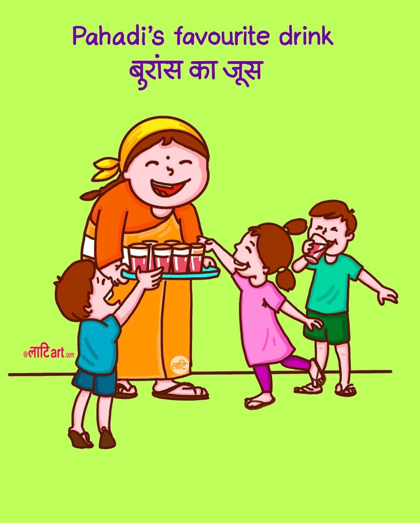 Pahadi Cartoons By This Uttarakhand Artist Shed Light On Their Culture ...