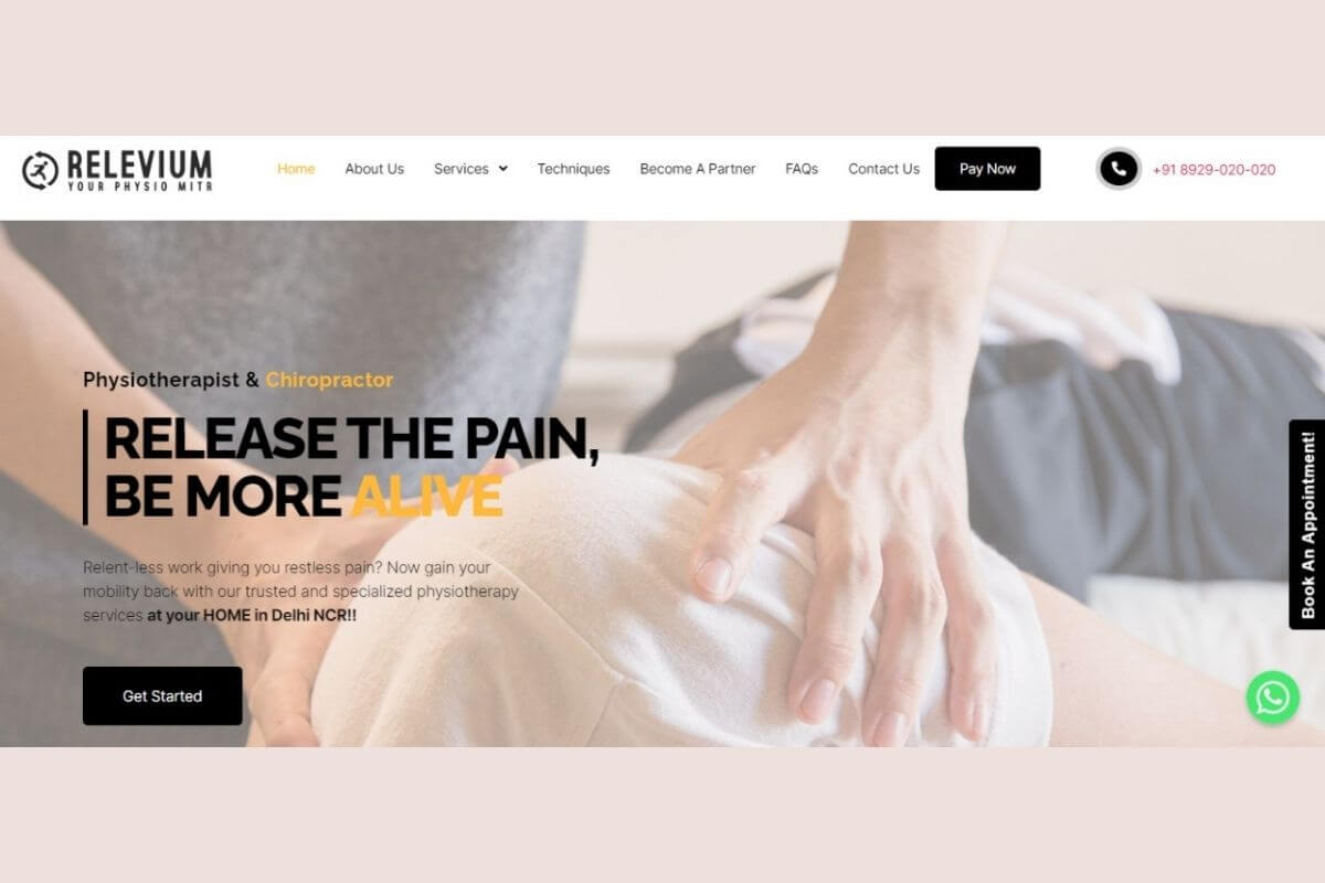 Relevium helps you heal from pain with home care physiotherapy service