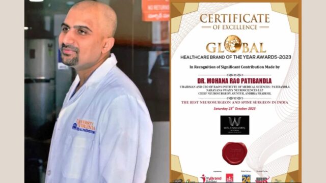 Dr. Mohana Rao Patibandla Receives "The Best Neurosurgeon and Spine ...