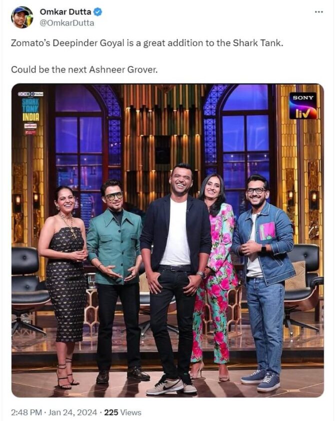 Deepinder Goyal Compared With Former Shark Ashneer Grover On Shark Tank ...