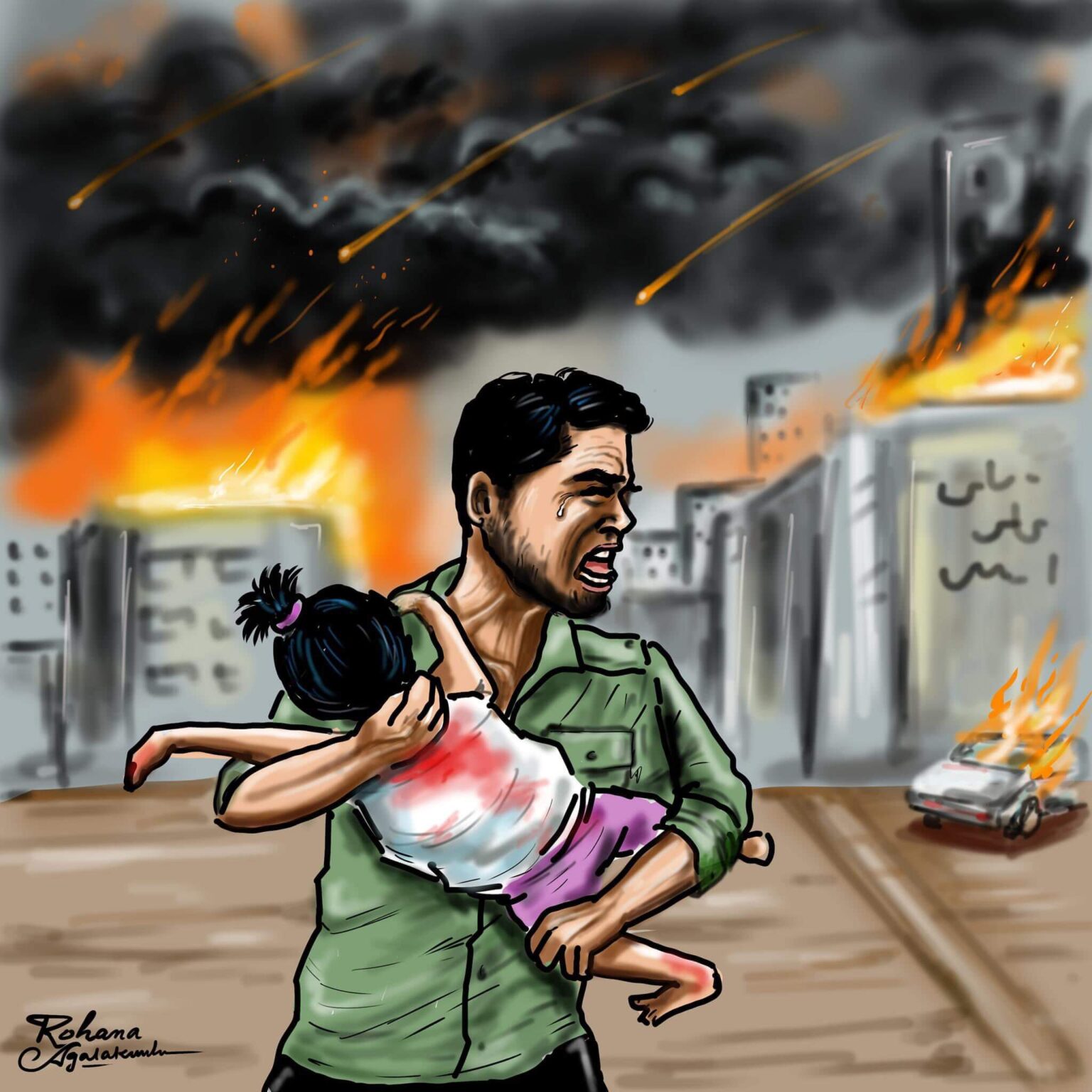 Heartbreaking Art/Cartoons Created For Israel-Hamas War